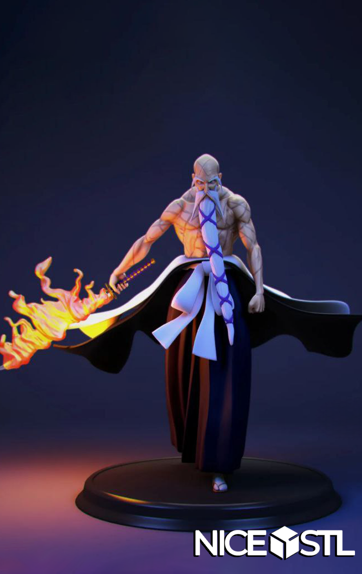 Yamamoto Genryuusai STL – Bleach 3D Model - NiceSTL